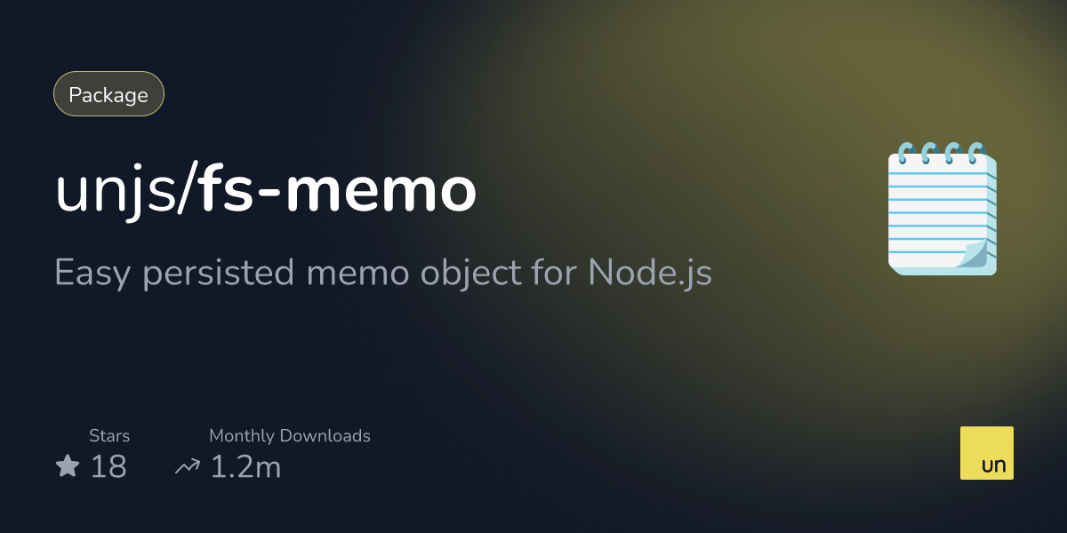 fs-memo · Packages · UnJS