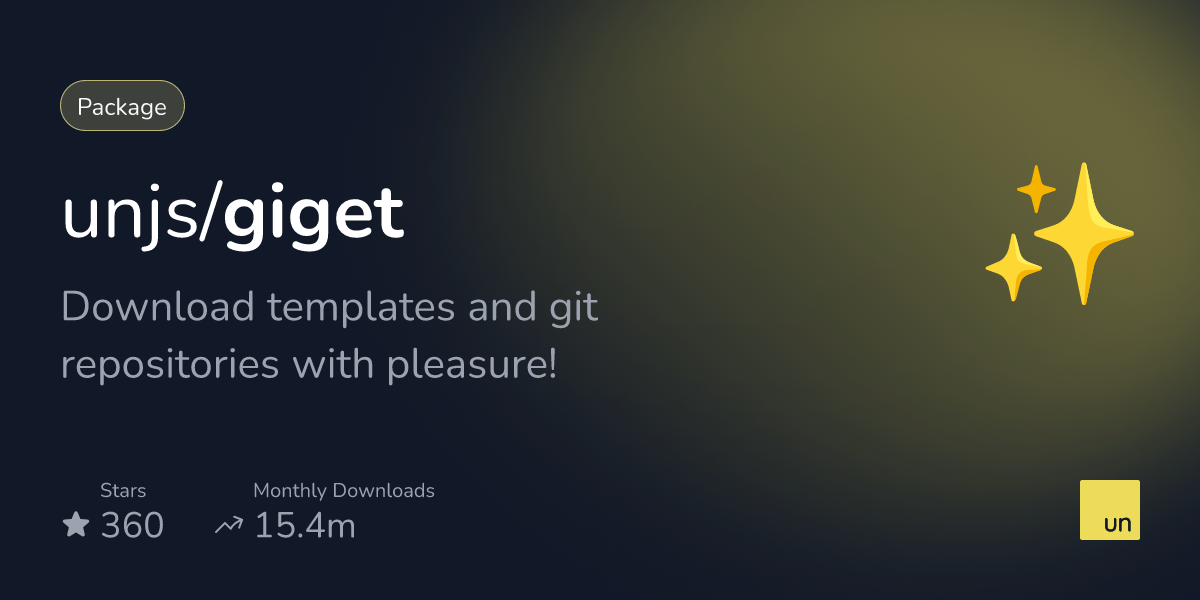giget · Packages · UnJS