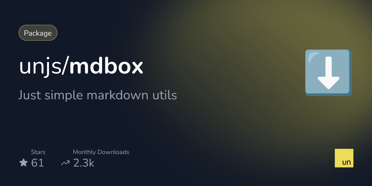 mdbox · Packages · UnJS