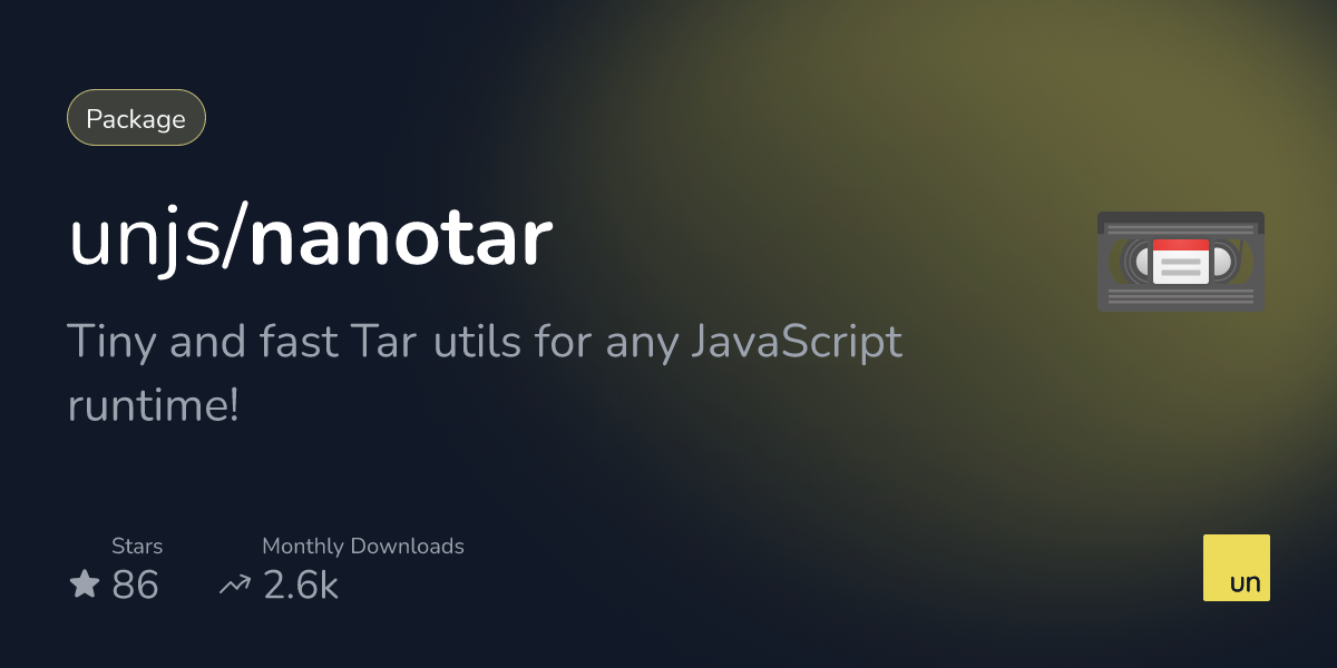 nanotar · Packages · UnJS